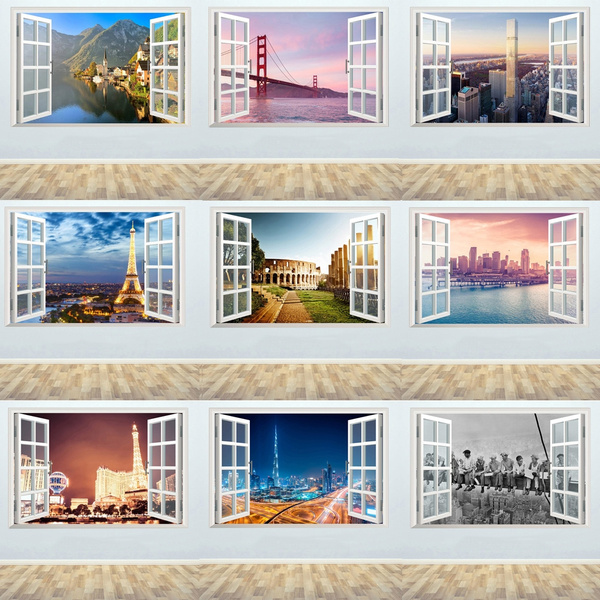 Beautiful 3D Window Stickers for Kitchen Living Room Bedroom Wall ...