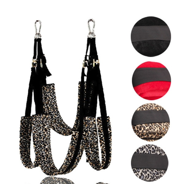 Golden Leopard Hanging Sex Swing Lover Couple Aid Toy Adult Harness ...