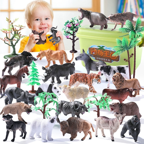 58Pcs/Box Big Jungle Wild Animal Toys Set | Wish