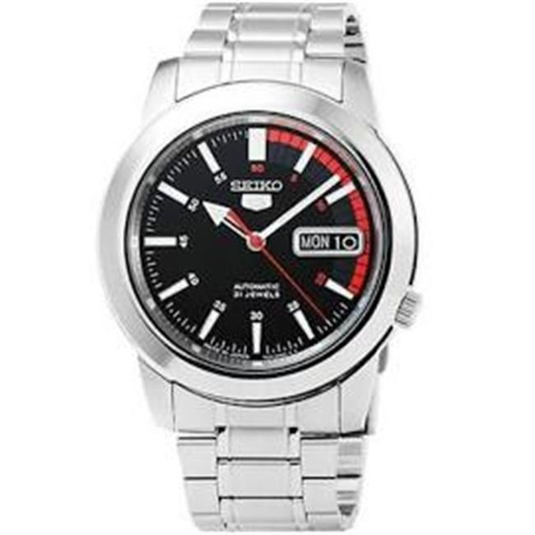 Seiko SNKK31J1 Mens 5 Automatic Black Dial Stainless Steel Watch | Wish
