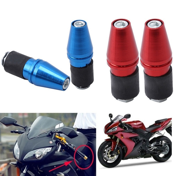 1Pair 22mm Motorcycle Handle Bar End Plug Grip Ends Caps for 7/8" Cafe ...