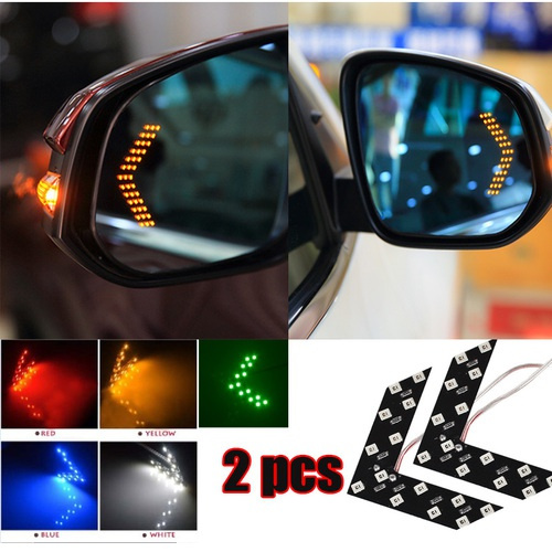 2 Pcs/lot 14 SMD LED Arrow Panel For Car Rear View Mirror Indicator ...