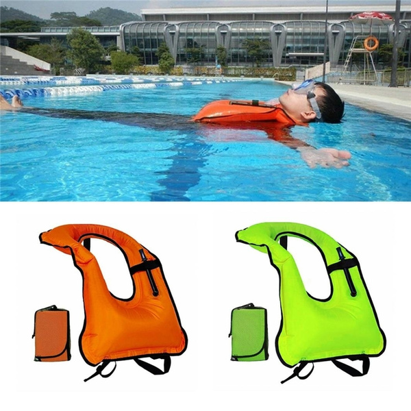 Inflatable Buoyancy Floating Vest Adult Safety Snorkeling Swimming Life ...