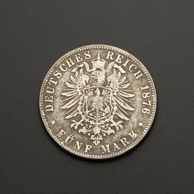 1876 German empire gaius Julius Caesar silver coin retro commemorative ...