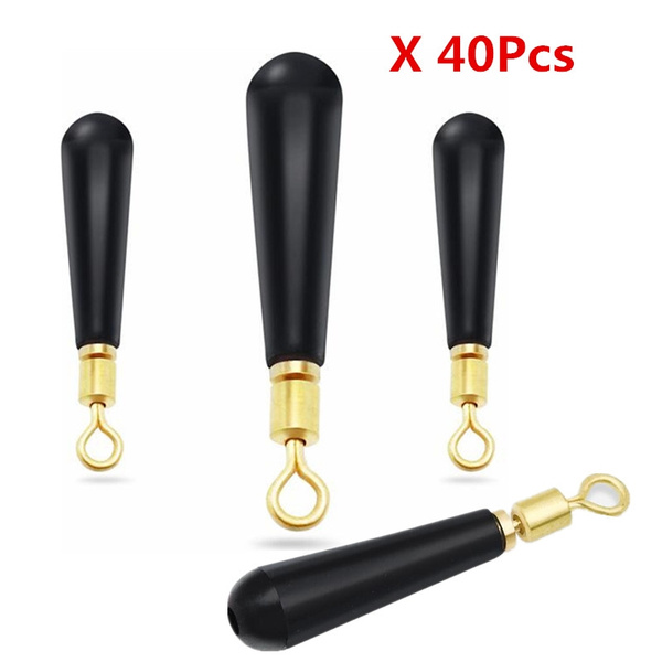 40Pcs Fishing Copper Rubber Float Rest Gear Block Rotation Drift ...