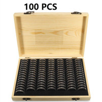 Wooden Storage Box Wooden Coins Display Storage Box Case for ...