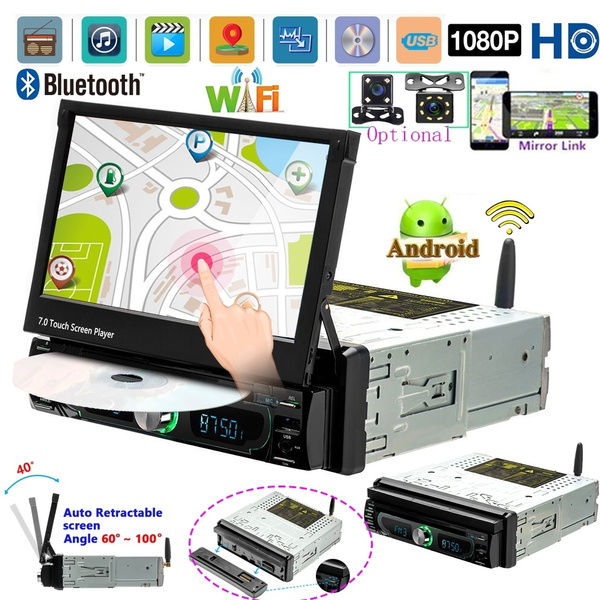 1 din Android GPS Navigation DVD Car Multimedia Player Wifi Autoradio ...