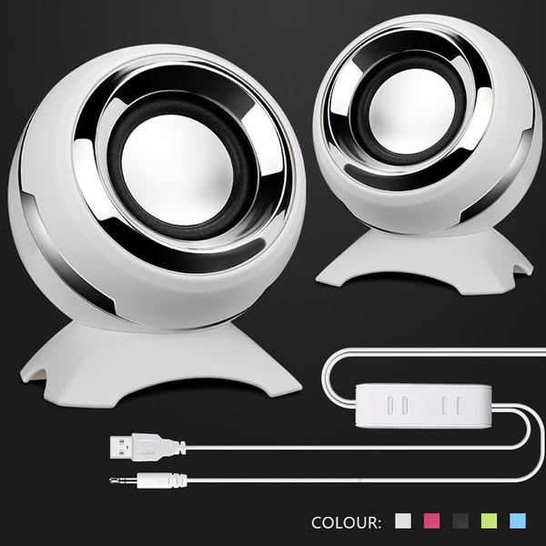 Mini Portable USB Stereo Speakers Line Controller Soundbar Desktop ...