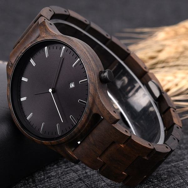 DODO DEER Wood Wrist Watch Fashion Simple Quartz Watch Calendar Watch ...