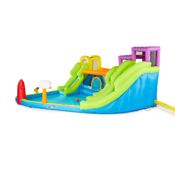 RipTide Triple Fun Inflatable PVC Water Park with 3 Slides and Obstacle ...