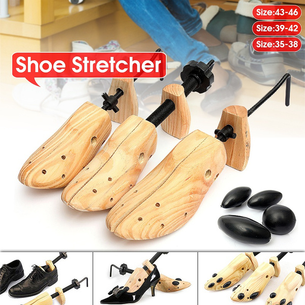 1 Pcs Unisex 2-Way Adjustable Wooden Shoe Stretchers Shoe Expanders S/M ...