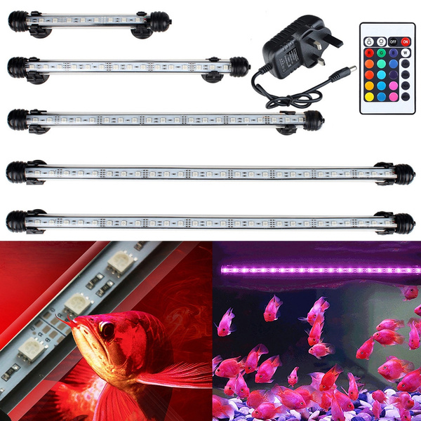 IR Remote Control 18cm-51cm UK Plug RGB LED Aquarium Fish Tank ...