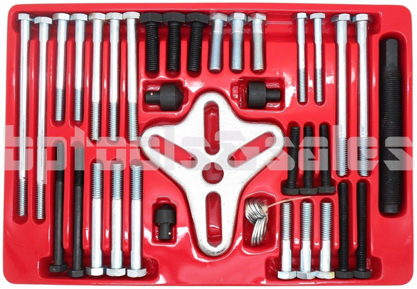 46pc Harmonic Balancer Gear Puller Steering Wheel Pulley Steel Yoke ...