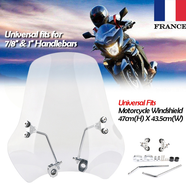 Universal Motorcycle Windshield Windscreen Mounting Kit For 7/8" & 1 ...