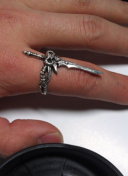Business Men's Fashion Ring Sword Retro Ring Wedding Engagement Party ...