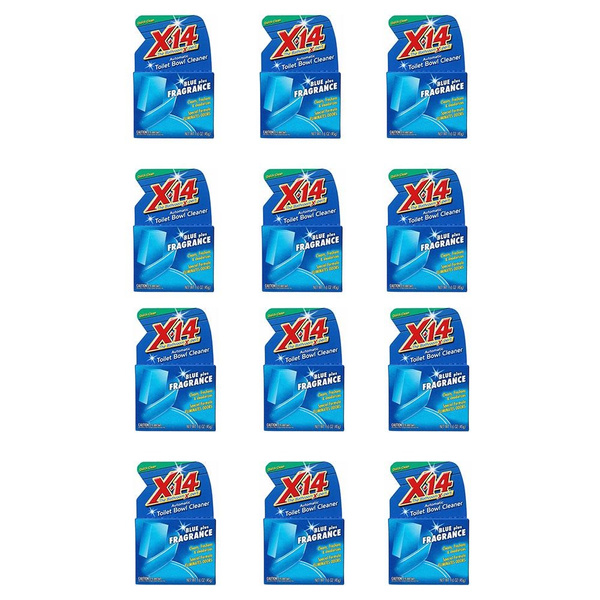 X 14 Automatic Toilet Bowl Deodorizer and Cleaner, Blue Plus Fragrance ...