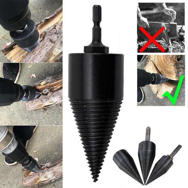 High Speed Twist Drill Bit Wood Splitter Screw Cones Splitting Bit Wood ...