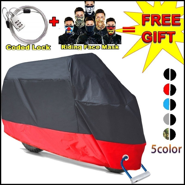 S-4XL 5 Colors Outdoor Waterproof Motorcycle Protection Cover with 3 ...