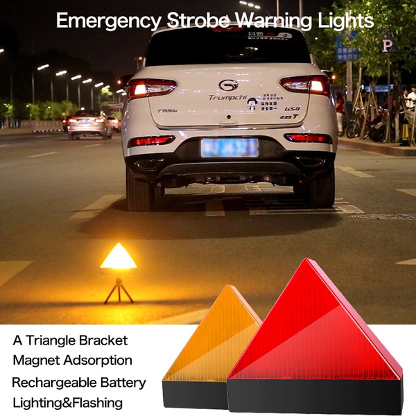 Car Emergency Strobe Warning Light, Rechargeable Battery Strong ...