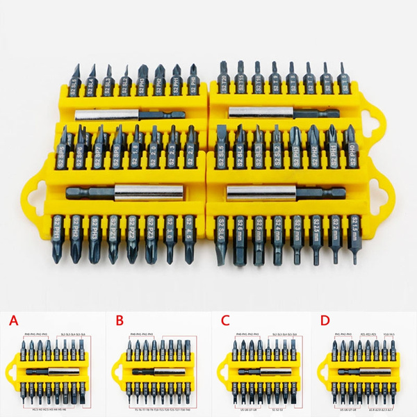 17pcs/Set Torx Hex Star Bit Set Magnetic Holder Screwdriver Bits Tamper ...