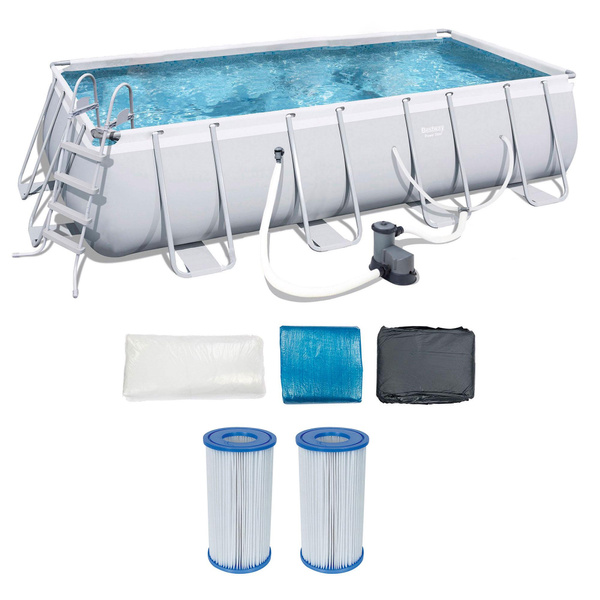Bestway 18ft x 108in Above Ground Pool Set w/Ladder, Pump and ...
