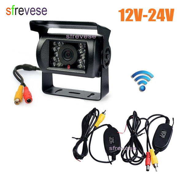 12V-24V Wireless 18 LED IR Night Vision Waterproof Car Vehicle Rear ...