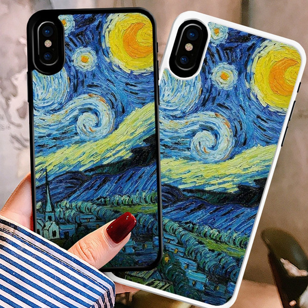 The Starry Night Cell Phone Case Oil Painting Cover Famous Paiting ...