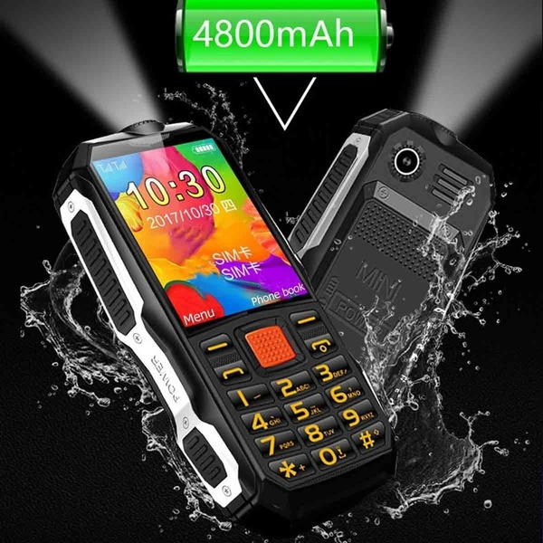 4800mAh Long Stand-by Mobile Phone Shockproof Sim Card Cell Phone with ...