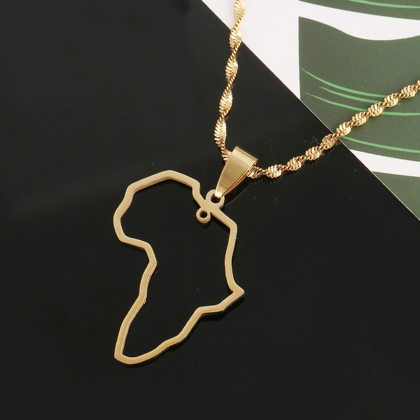 African Map Pendant Necklace Jewelry Map of Africa Continent Jewelry | Wish