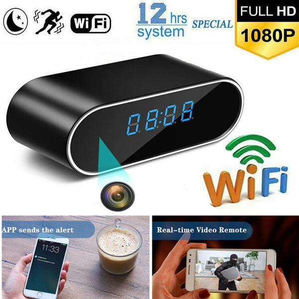 Mini WiFi Clock Camera Wireless 1080P HD Night Vision Security Hidden ...