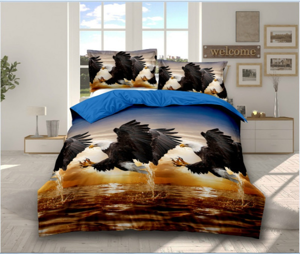 2019 new 3D condor Bald Eagle print bedding decoration set 2/3pcs Twin ...