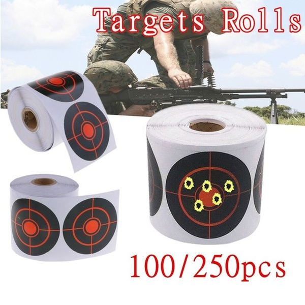 100pcs/Roll or 250pcs/Roll 3-Inch 7.5cm Targets Self-Adhesive Bullseye ...