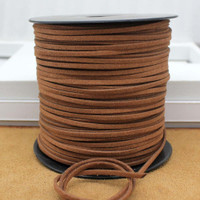 36 Colors-10 yards 3mm Dark Browm lavender Korean velvet Suede Leather ...