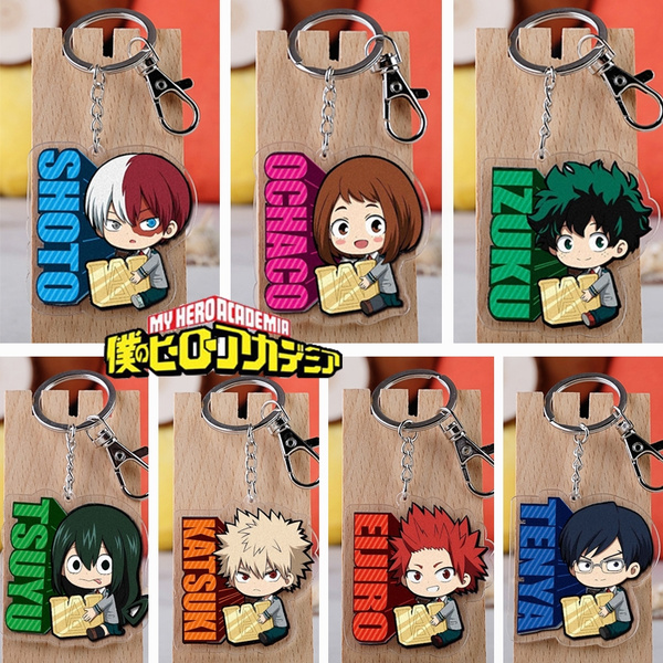 Anime My Hero Academia Cartoon Keychain Double-side Transparent Acrylic ...