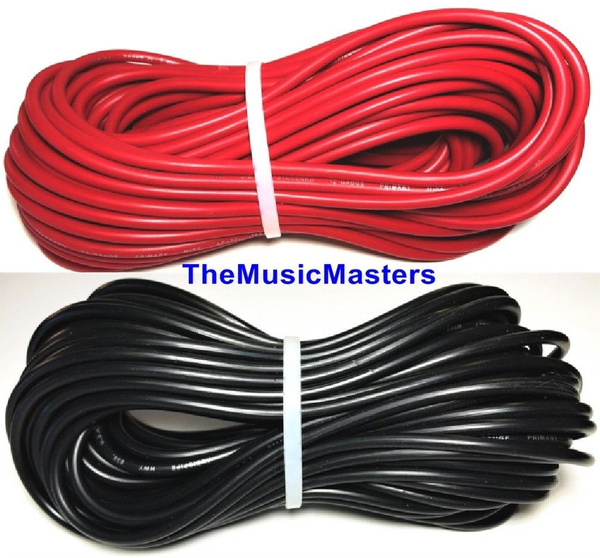 12 Gauge 50' ft each Red Black Auto PRIMARY WIRE 12V Auto Wiring Car ...