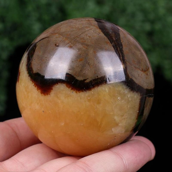 Septarian Dragon Stone Golden Calcite Crystal Sphere,Crystal Sphere | Wish