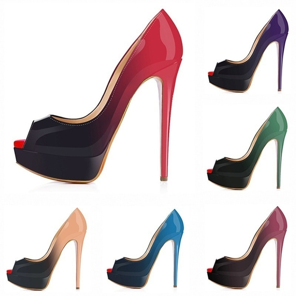 Fashion Women Sexy High Heels Peep Toe Stilettos Platform Pumps ...