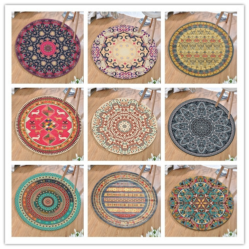 3sizes 13patterns Bohemia India Mandala Round Carpets Turkey Style ...