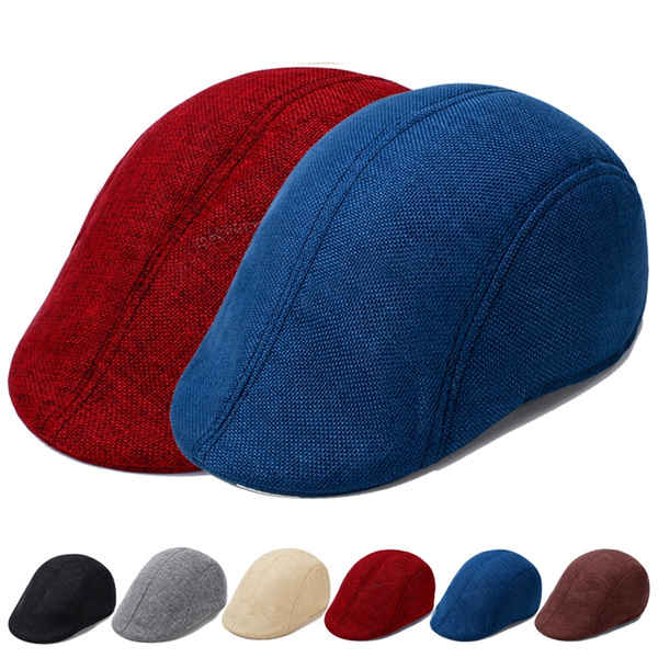 Breathable Mesh Duckbill Ivy Cap Driving Sun Flat Caps Golf Cabbie ...