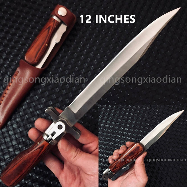 "12"" Extra Large Military Fighting Hunting Knifes Wooden Handle Swords ...