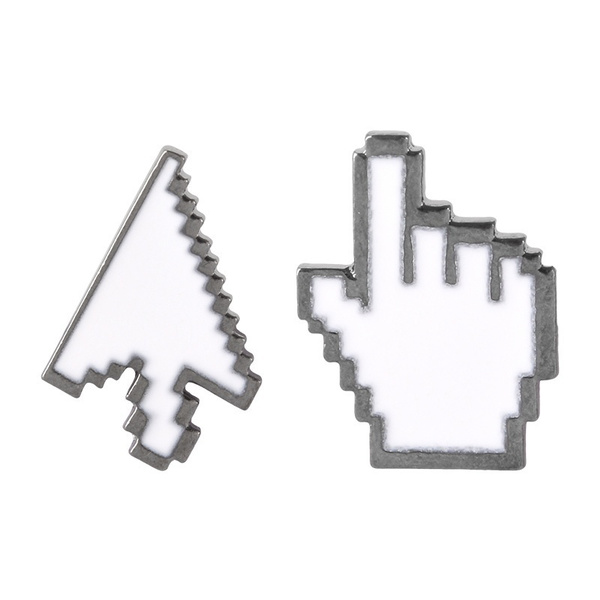 Cursors Enamel Pin Mouse Arrow Hand Badge Brooch Lapel Pin Denim Shirt ...