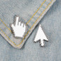 Cursors Enamel Pin Mouse Arrow Hand Badge Brooch Lapel Pin Denim Shirt ...