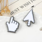 Cursors Enamel Pin Mouse Arrow Hand Badge Brooch Lapel Pin Denim Shirt Collar White Simple ...