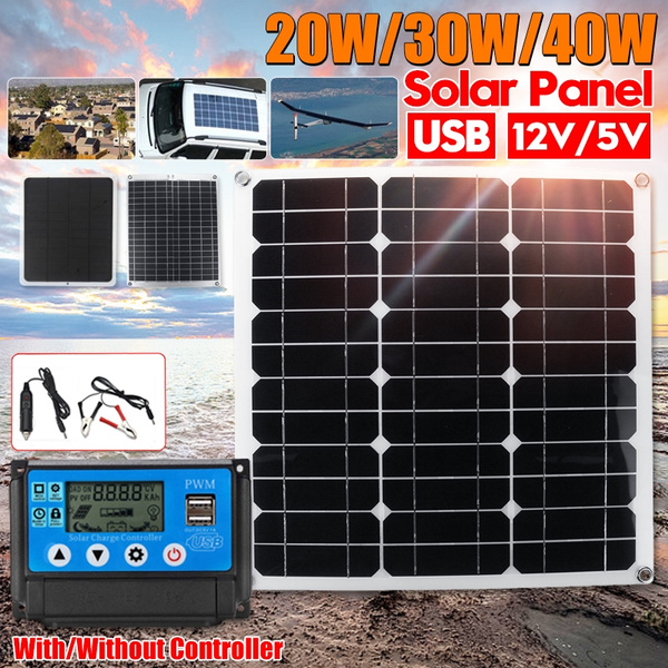 20W/30W/40W Solar Power Panel USB Port High Conversion Rate With ...