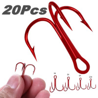 20Pcs/lot 4 6 8 10 High Carbon Steel Fishhooks Super Sharp Red Fishing ...