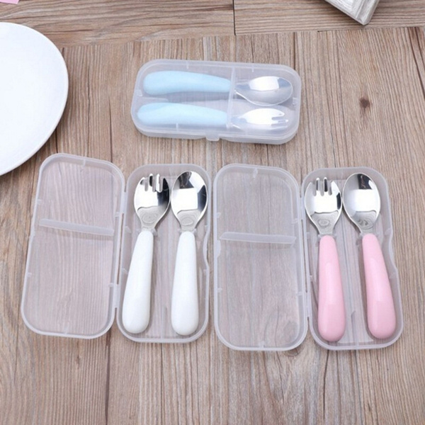 Baby Tableware Set Children Utensil Toddler Dinnerware Cutlery Infant ...