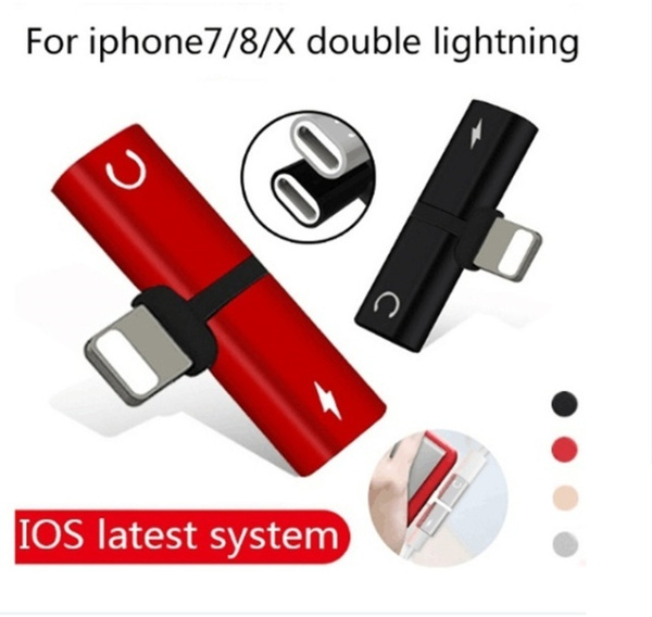 5 Colors IPhone Accessories Data Line Adapter Headphone Lightnig Audio ...