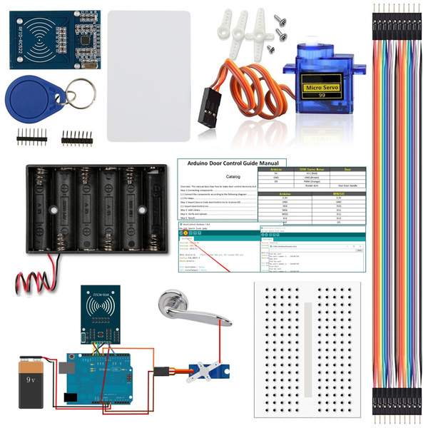 Arduino Kit RFID RC522 RF Sensor Module Door Access Control Lock Kits ...