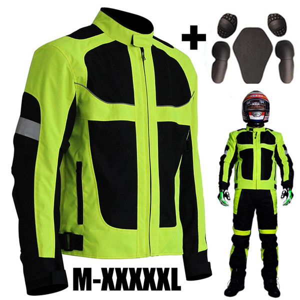 Summer Men's Motocross Racing Jacket Safety Protective Gear Reflective ...