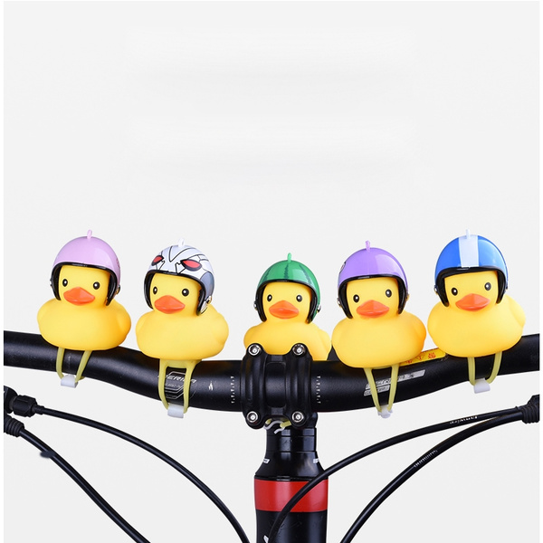 17 PCS Ducks with Helmets Yellow Duck Helmet Duck Bicycle Motorcycle ...